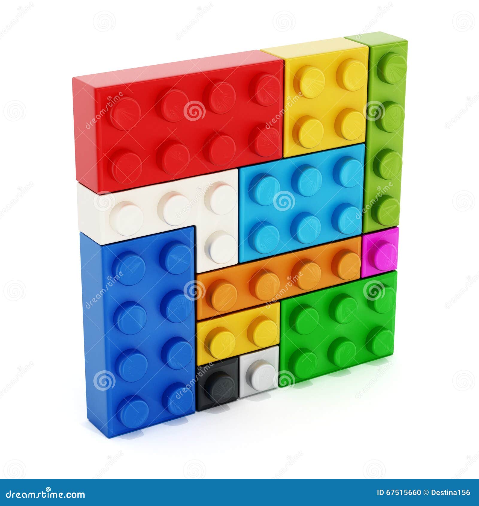 Multi colored toy blocks stock illustration. Illustration of childhood ...
