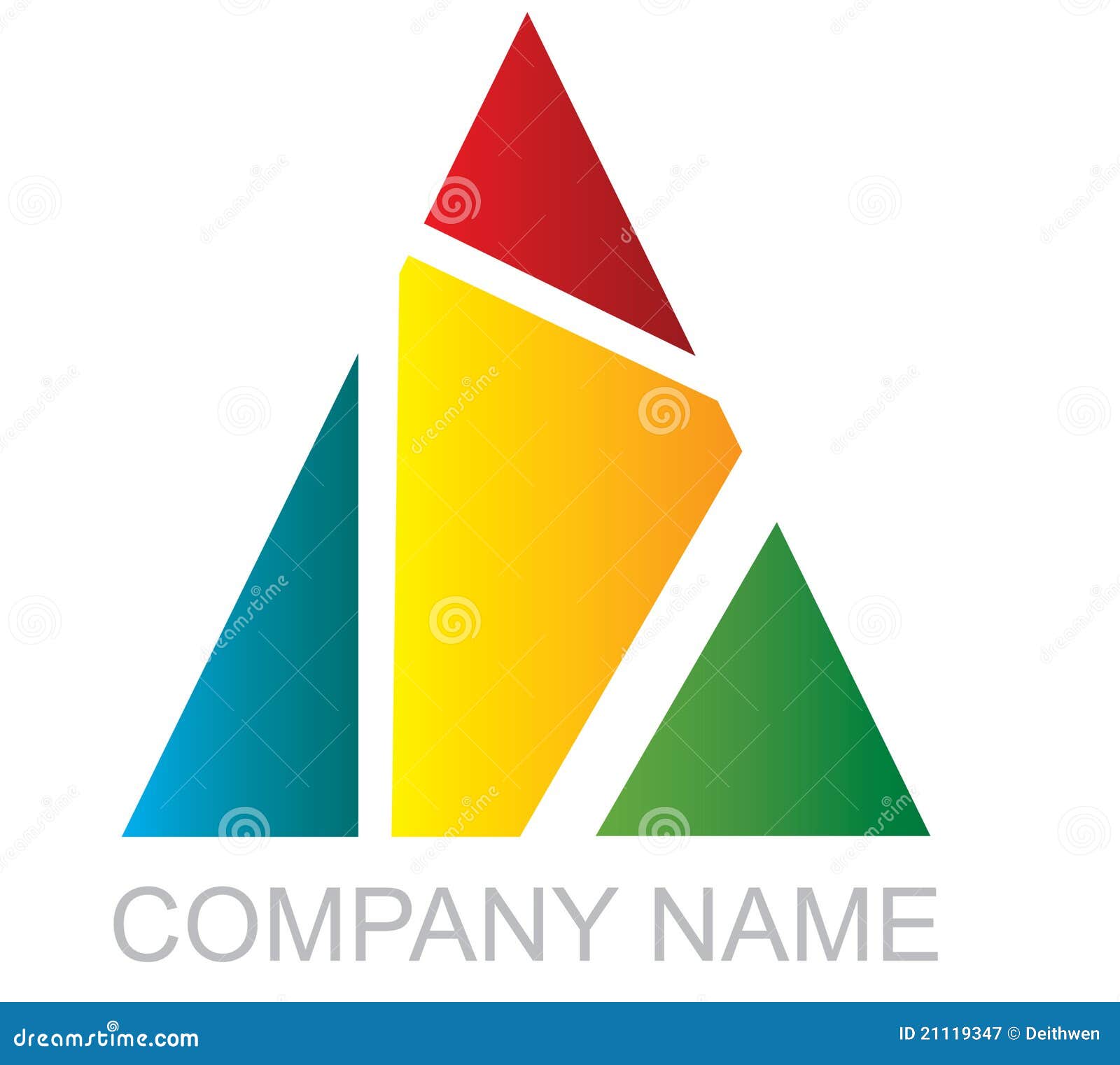 Multi-colored Triangular Logo Stock Vector - Illustration of colored ...