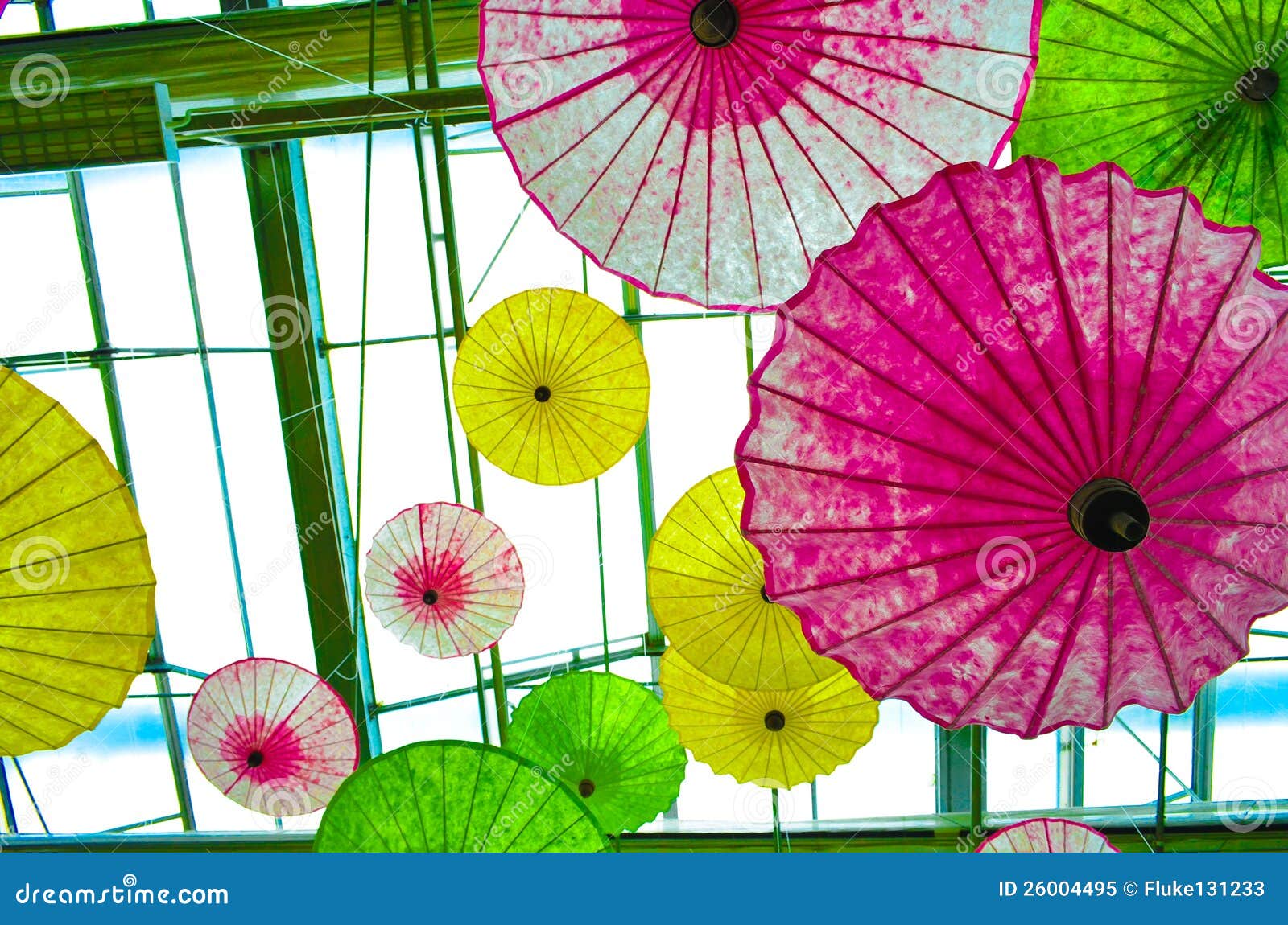 Multi-colored umbrella. stock image. Image of relaxation - 26004495