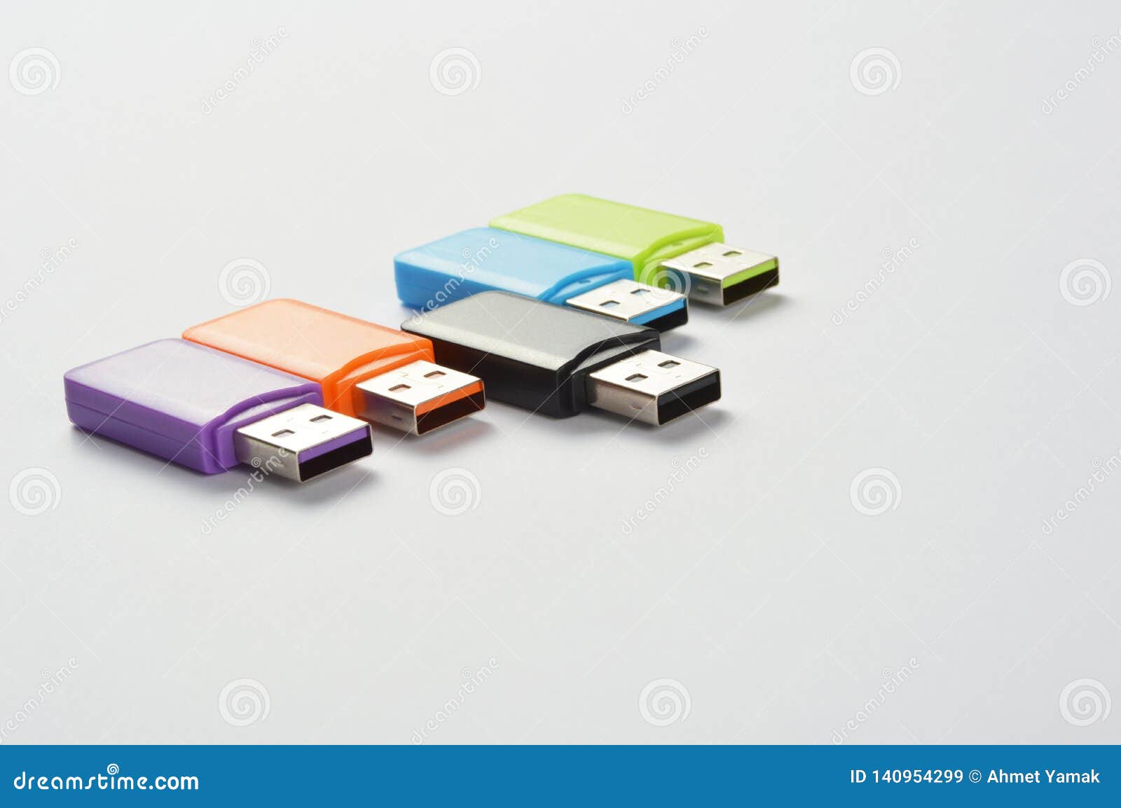 Multi colored usb sticks stock image. Image of white - 140954299