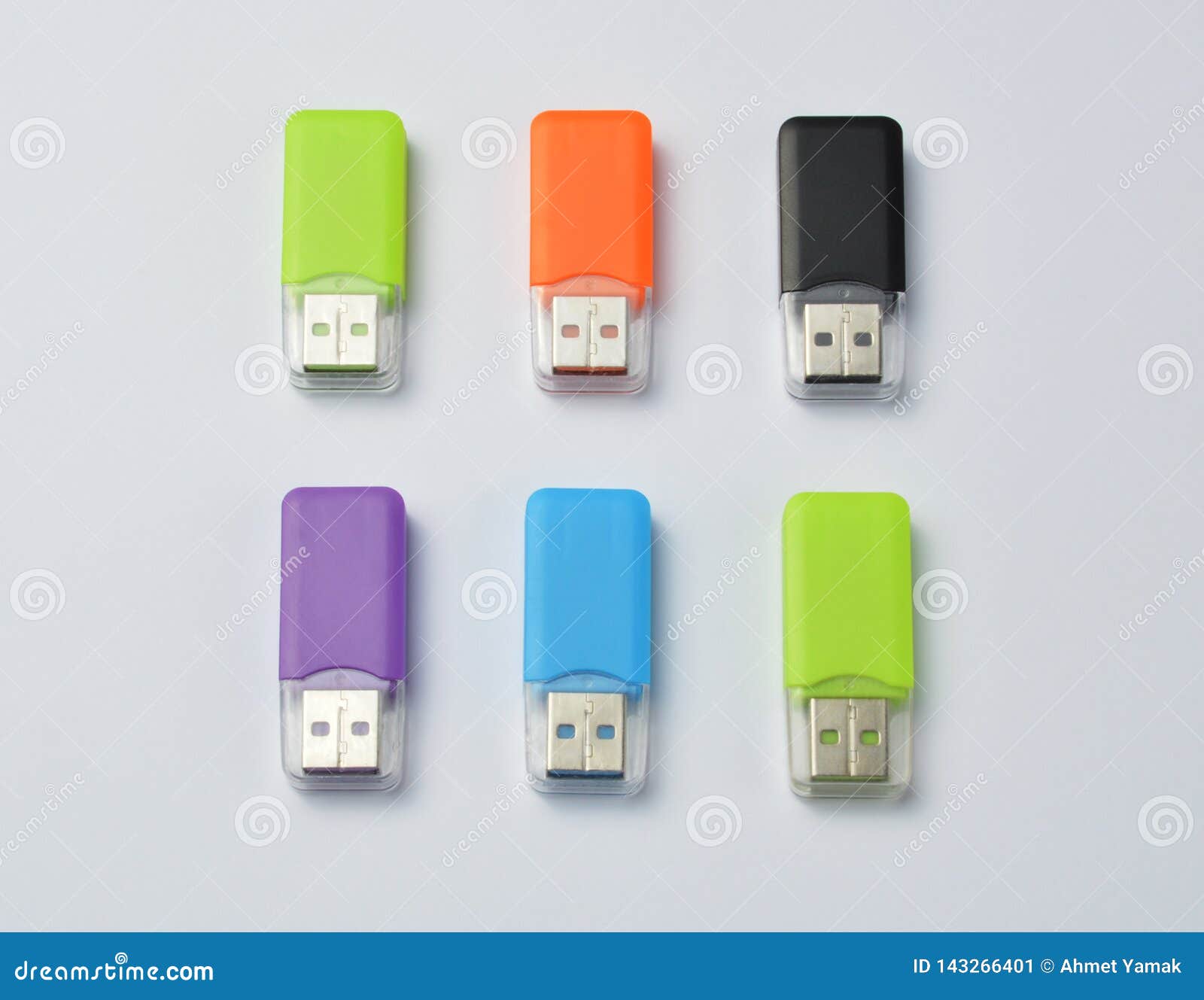 Multi colored USB sticks stock image. Image of close - 143266401