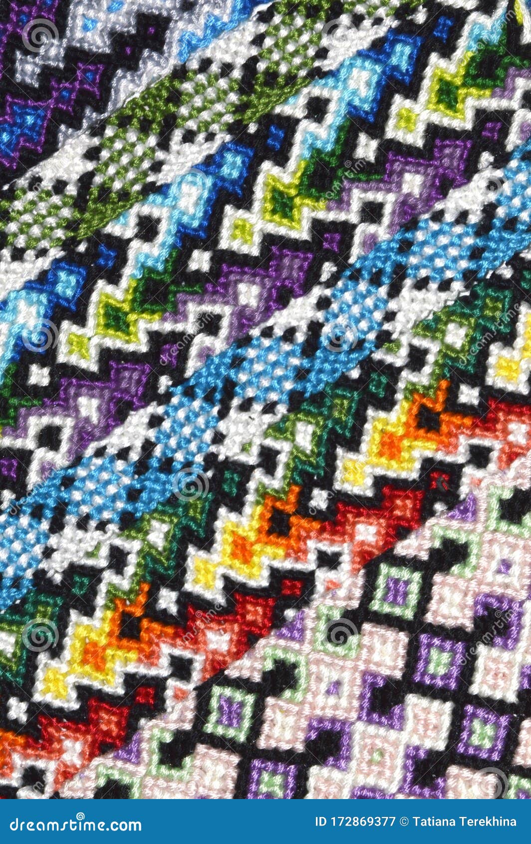 Multi-colored Vertical Bright Background with Unusual Pattern Handmade ...