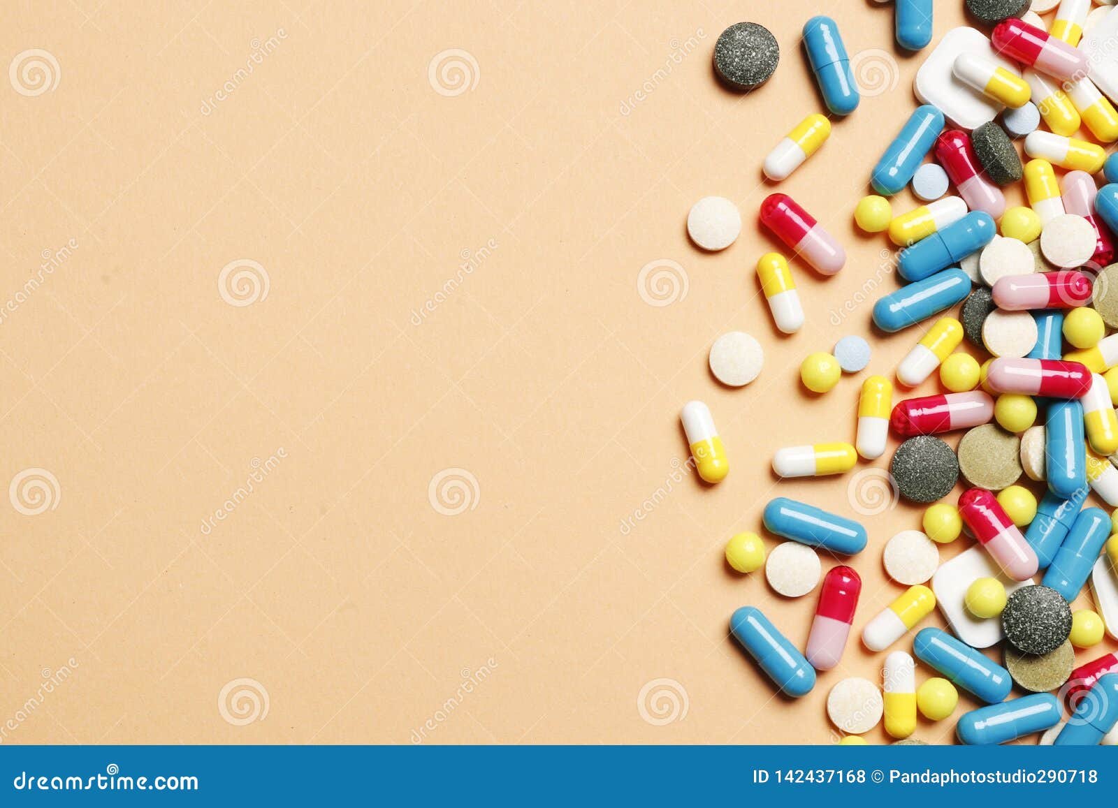 Multi-colored Vitamins on a Pink Background Stock Photo - Image of ...