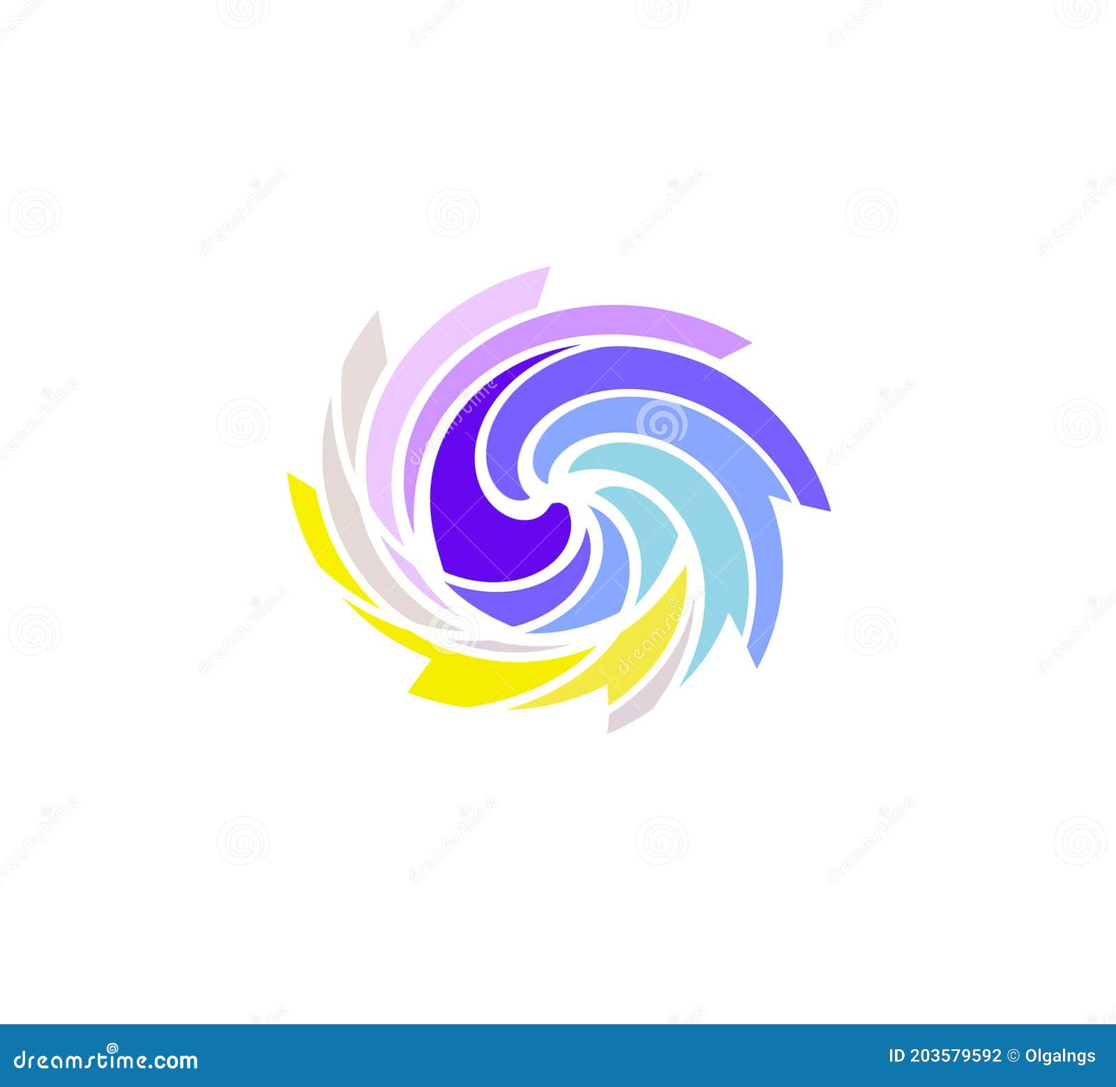 Multi colored vortex icon stock illustration. Illustration of company ...