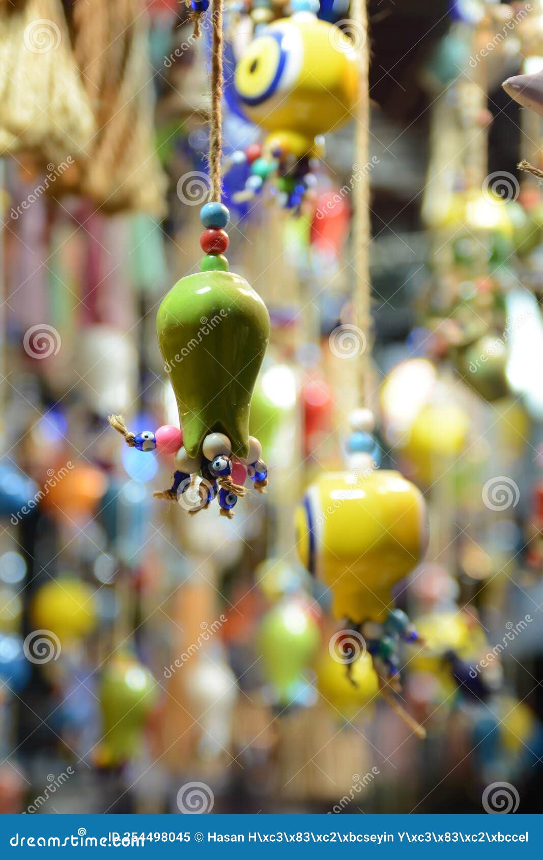 Multi-colored Wall and Ceiling Retro Ornaments, Various Ceramics and ...