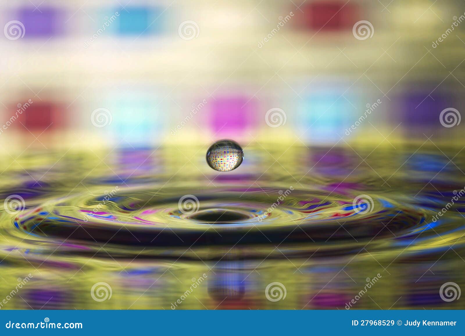 Multi-colored Water Drop, Splash Stock Image - Image of design, circle ...