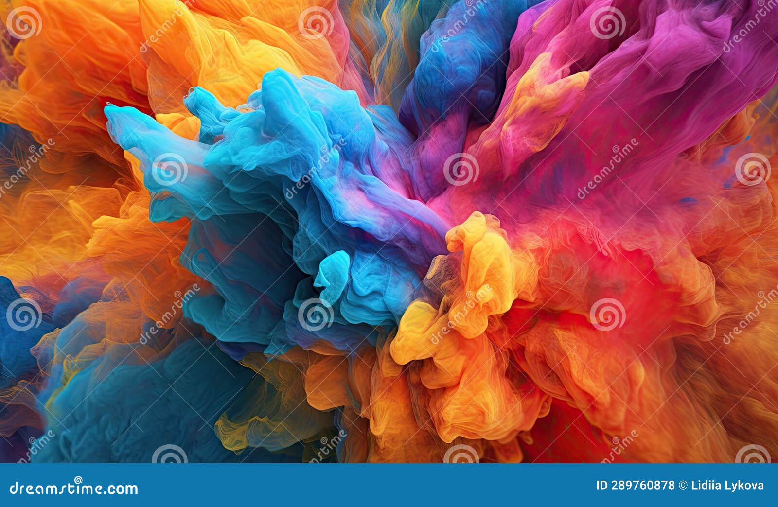 Multi Colored Watercolor Pattern. Texture of Spreading Out Paint. for ...