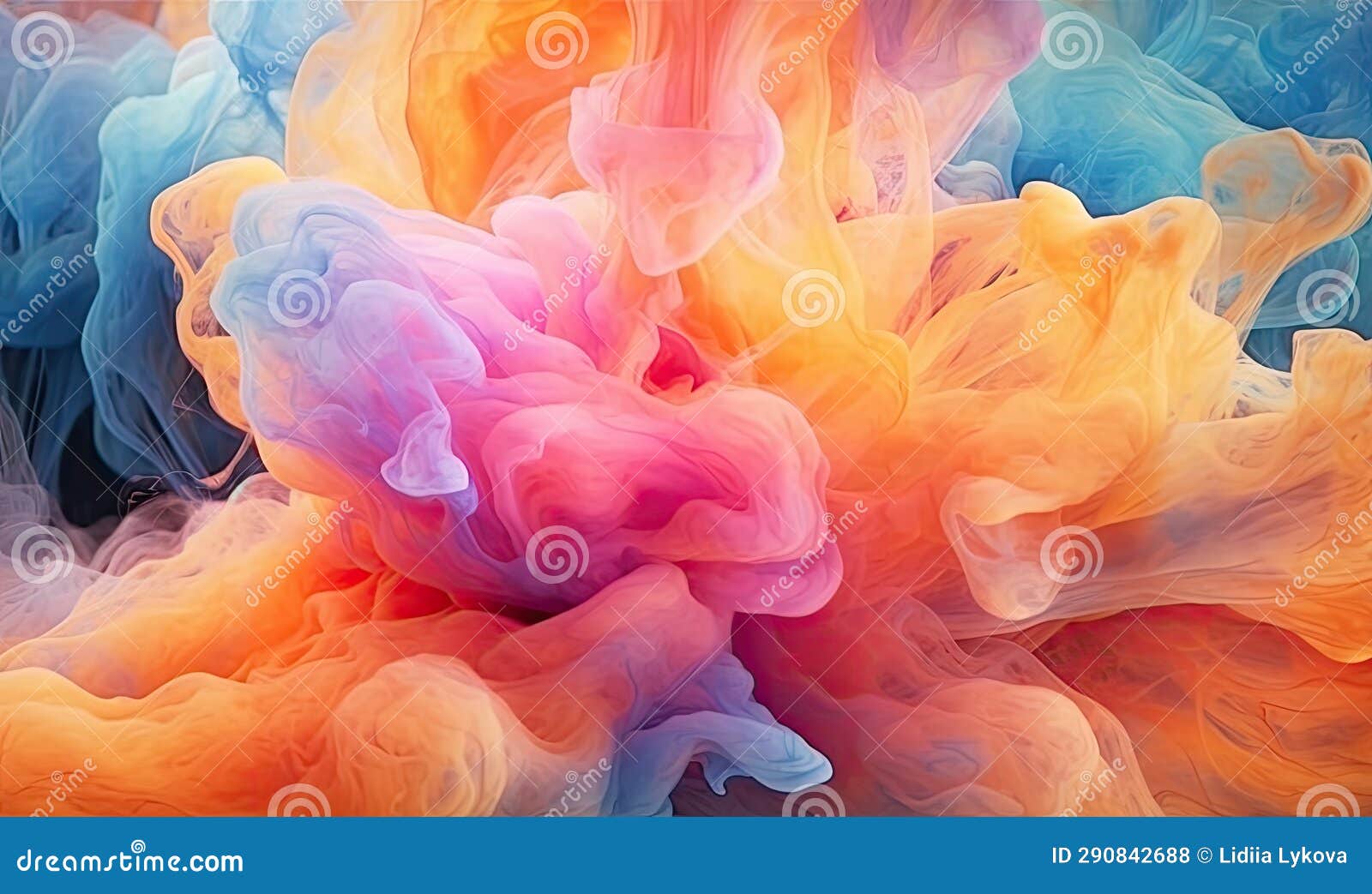 Multi Colored Watercolor Pattern. Texture of Spreading Out Paint. for ...