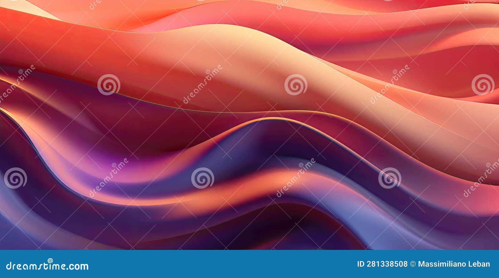 Multi-Colored Wave Pattern Textured Background with Abstract Curves ...