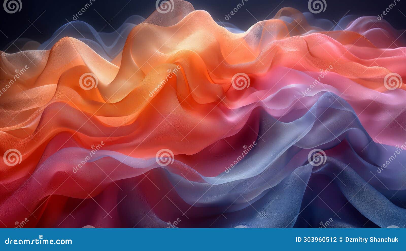 Texture, Background, Pattern. Silk Fabric is Transparent, Multi-colored ...