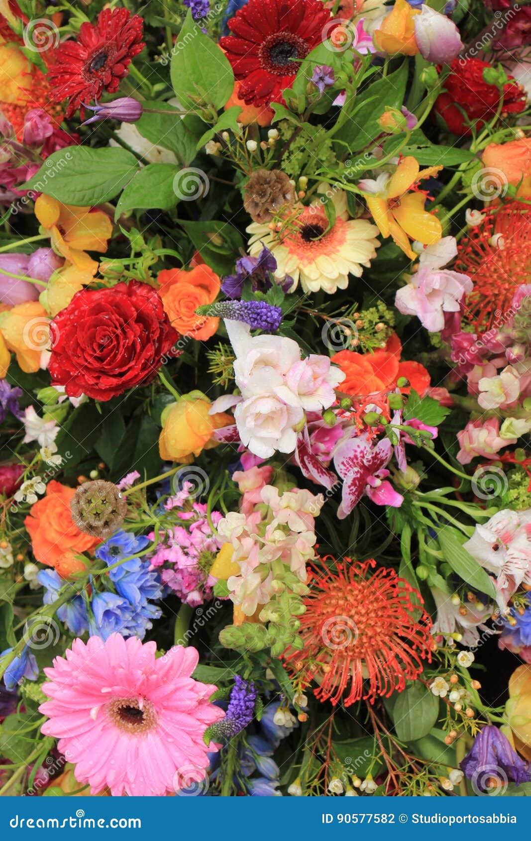 Multi Colored Wedding Flowers Stock Photo - Image of floral, decorative ...