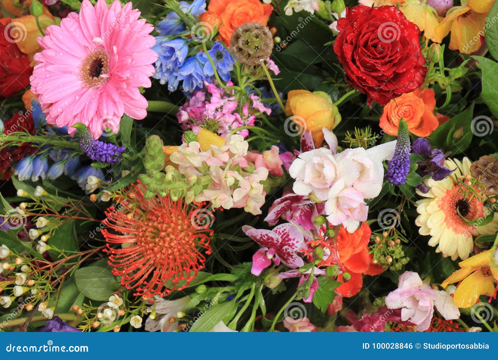 Multi Colored Wedding Flowers Stock Photo - Image of mixed, nature ...