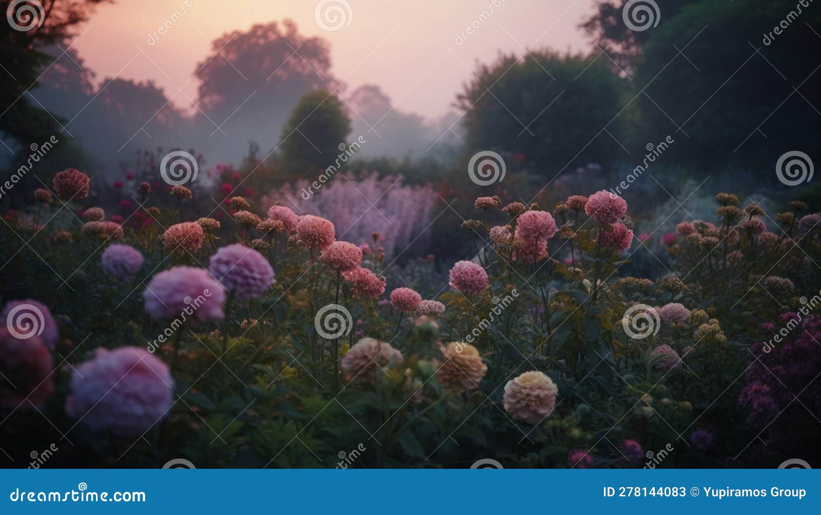 Multi Colored Wildflowers Bloom in Meadow Beauty Generated by AI Stock ...