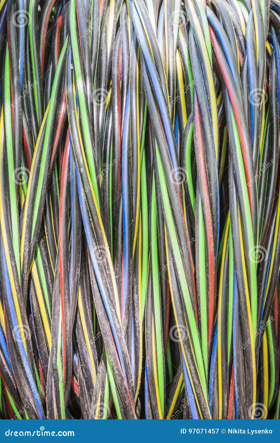 Coil of electric cable stock image. Image of electric - 97071457