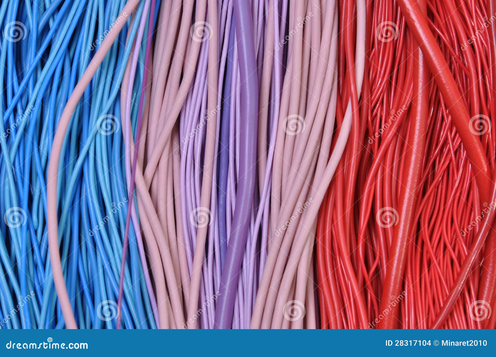 Multi-colored Wires in Computer Networks Stock Photo - Image of link ...
