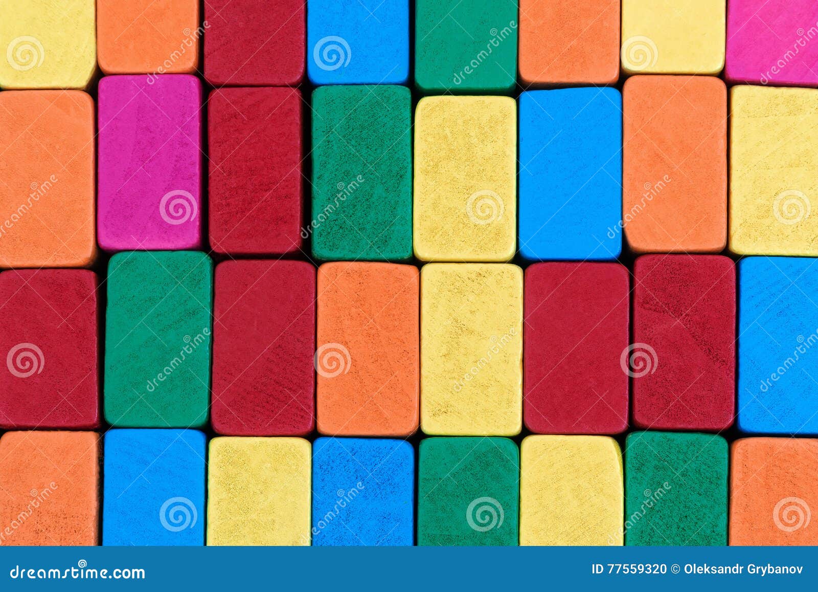 Multi-colored Wooden Blocks Stock Photo - Image of rough, green: 77559320