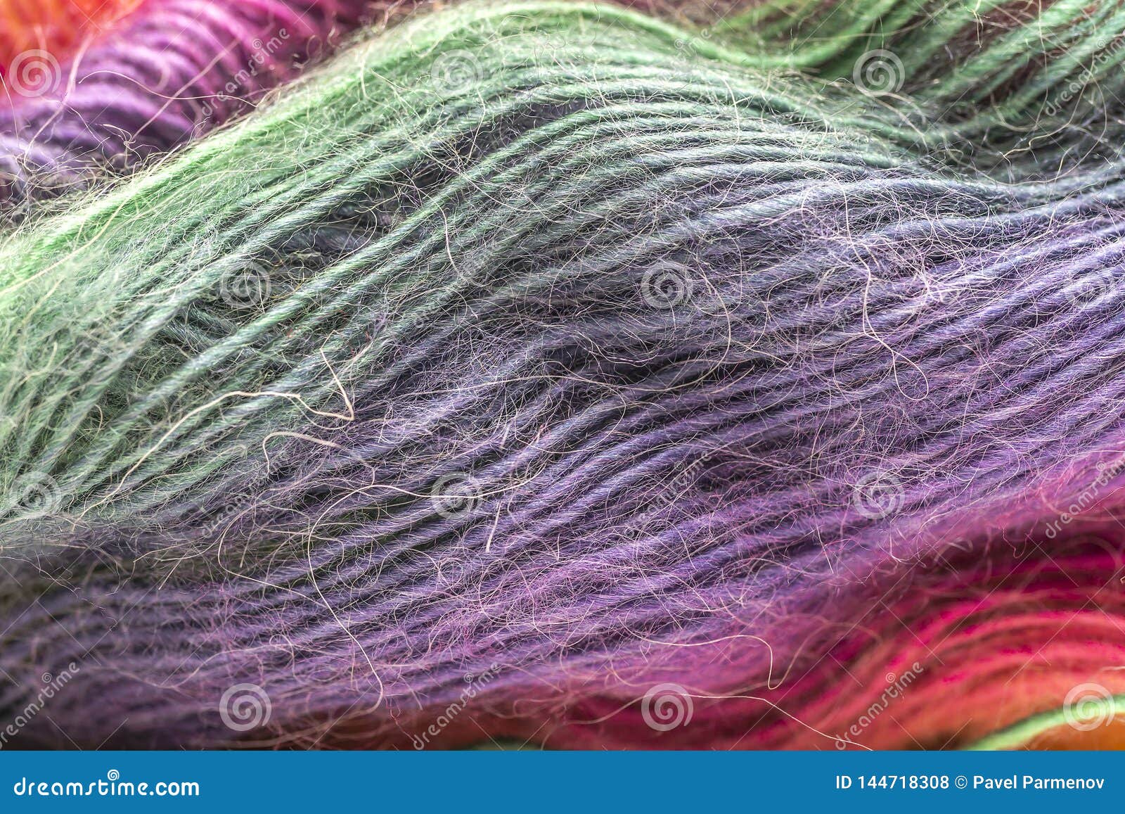 Multi-colored Woolen Threads in a Ball Stock Photo - Image of coloured ...