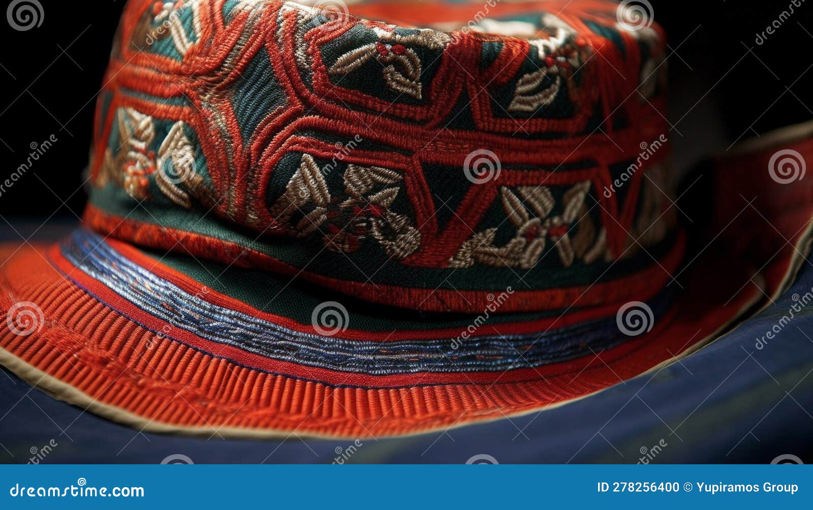 Multi Colored Woven Cap, a Traditional Inca Souvenir Generated by AI ...