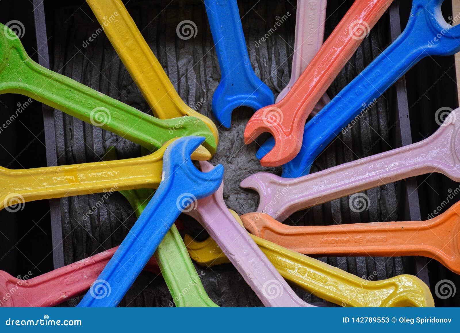 Multi-colored wrench stock image. Image of silver, concept - 142789553