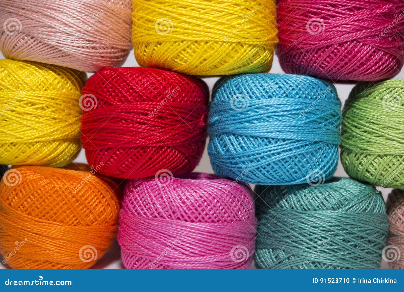 Multi-colored yarn stock photo. Image of string, strand - 91523710