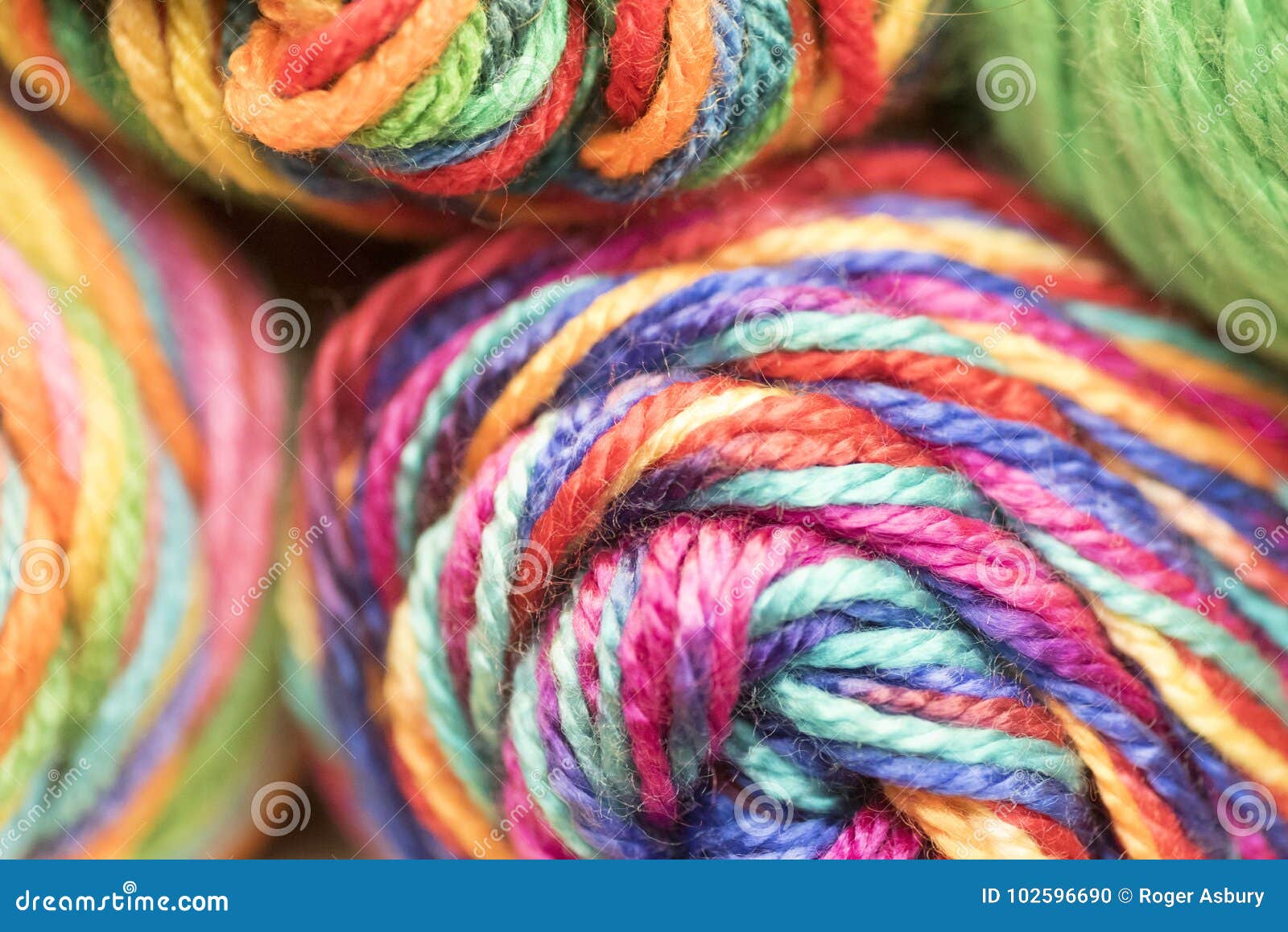 Multi-colored yarn stock photo. Image of colors, thread - 102596690