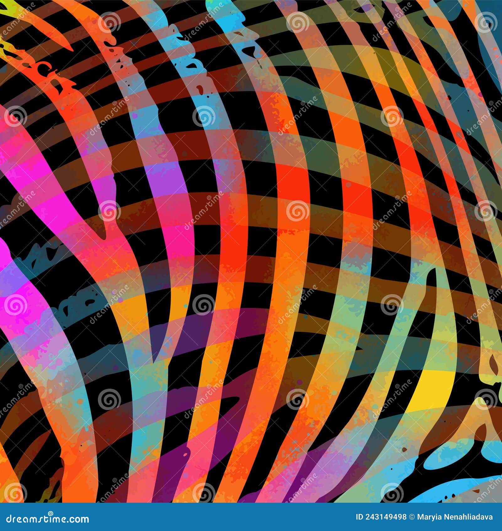 Multi Colored Zebra Print Background. Vector Illustration. Stock Vector ...