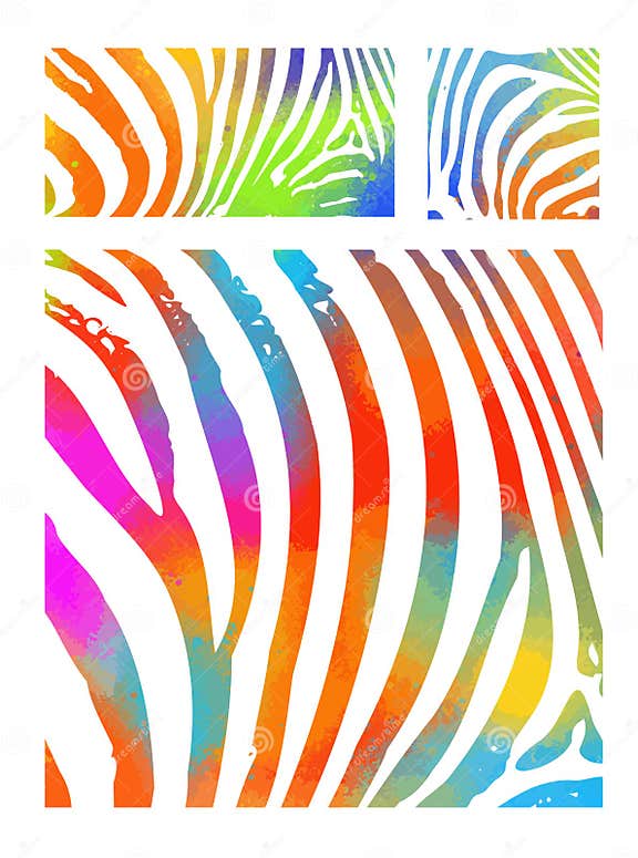 Multi Colored Zebra Print Background. Vector Illustration. Stock Vector ...