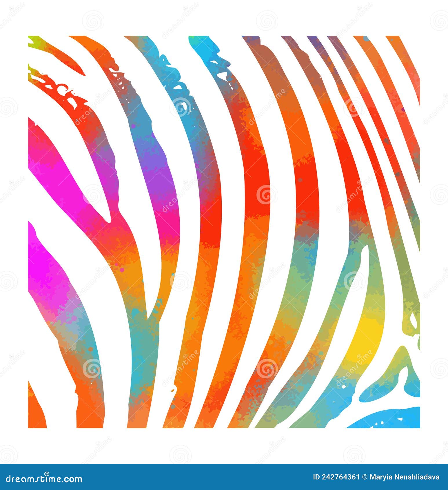 Multi Colored Zebra Print Background. Vector Illustration. Stock Vector ...