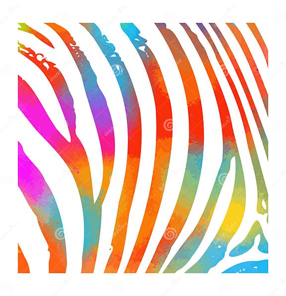 Multi Colored Zebra Print Background. Vector Illustration. Stock Vector ...