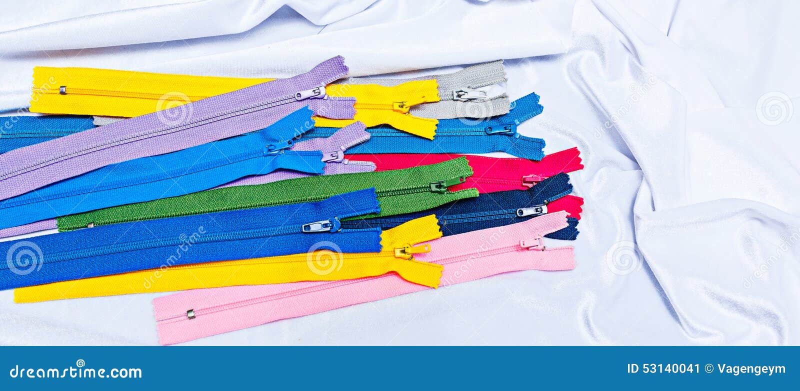 Multi-colored zipper stock image. Image of object, cloth - 53140041