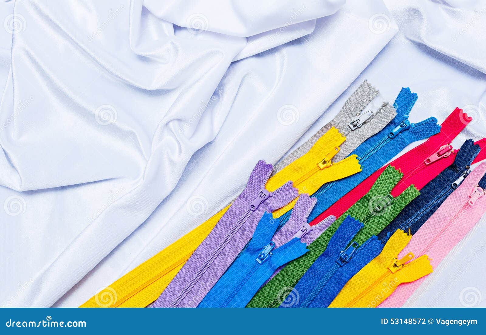 Multi-colored zipper stock photo. Image of lock, closeup - 53148572