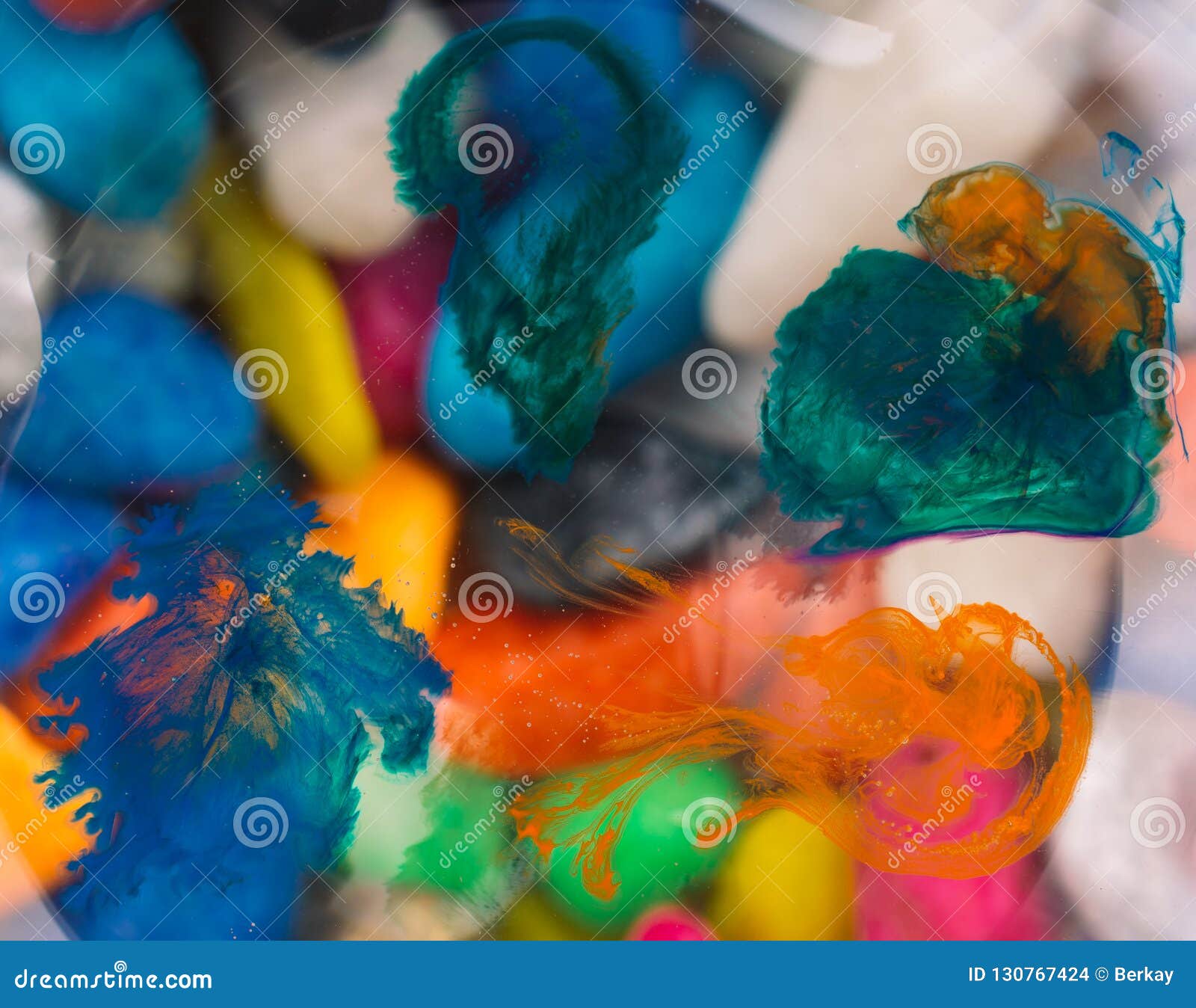 Multi Colorful Paint on a Surface Stock Photo - Image of creativity ...