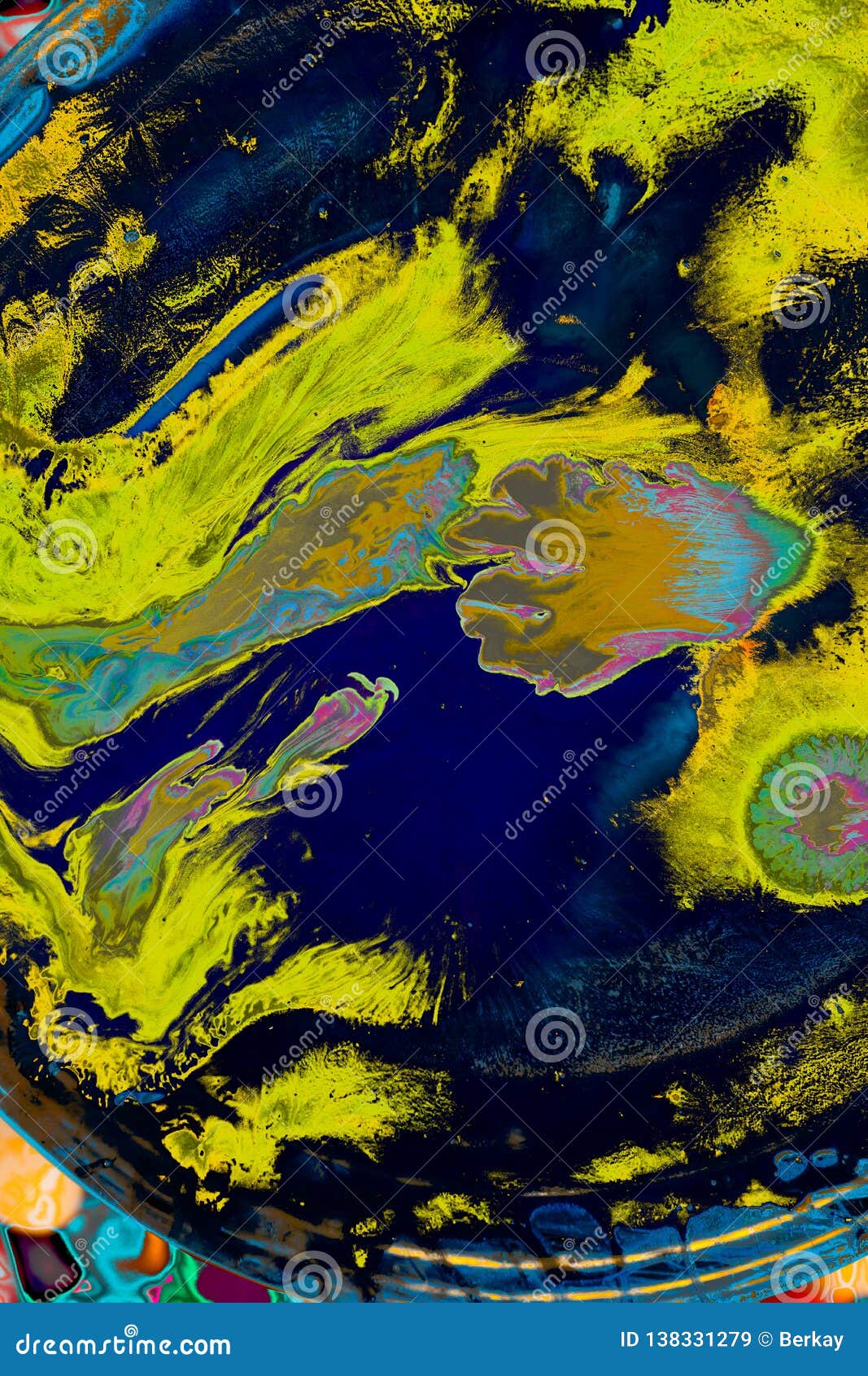 Multi Colorful Paint on a Surface Stock Image - Image of palette ...