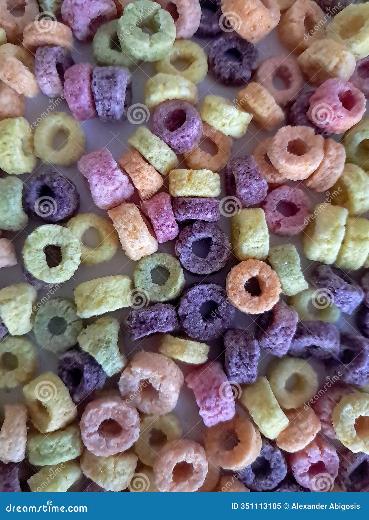Multi Colors Cereal on a White Background Stock Image - Image of color ...