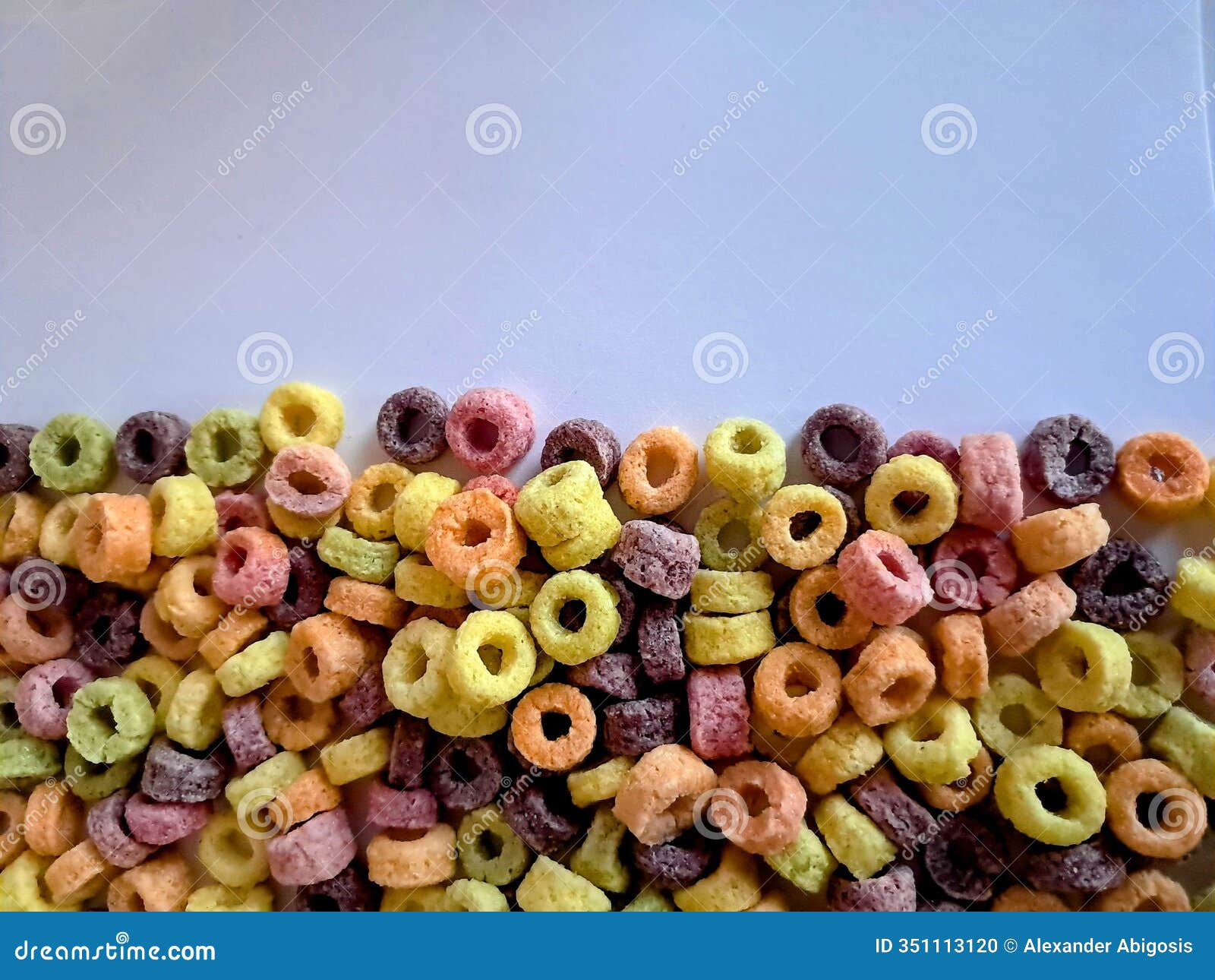 Multi Colors Cereal on a White Background Stock Photo - Image of fruit ...