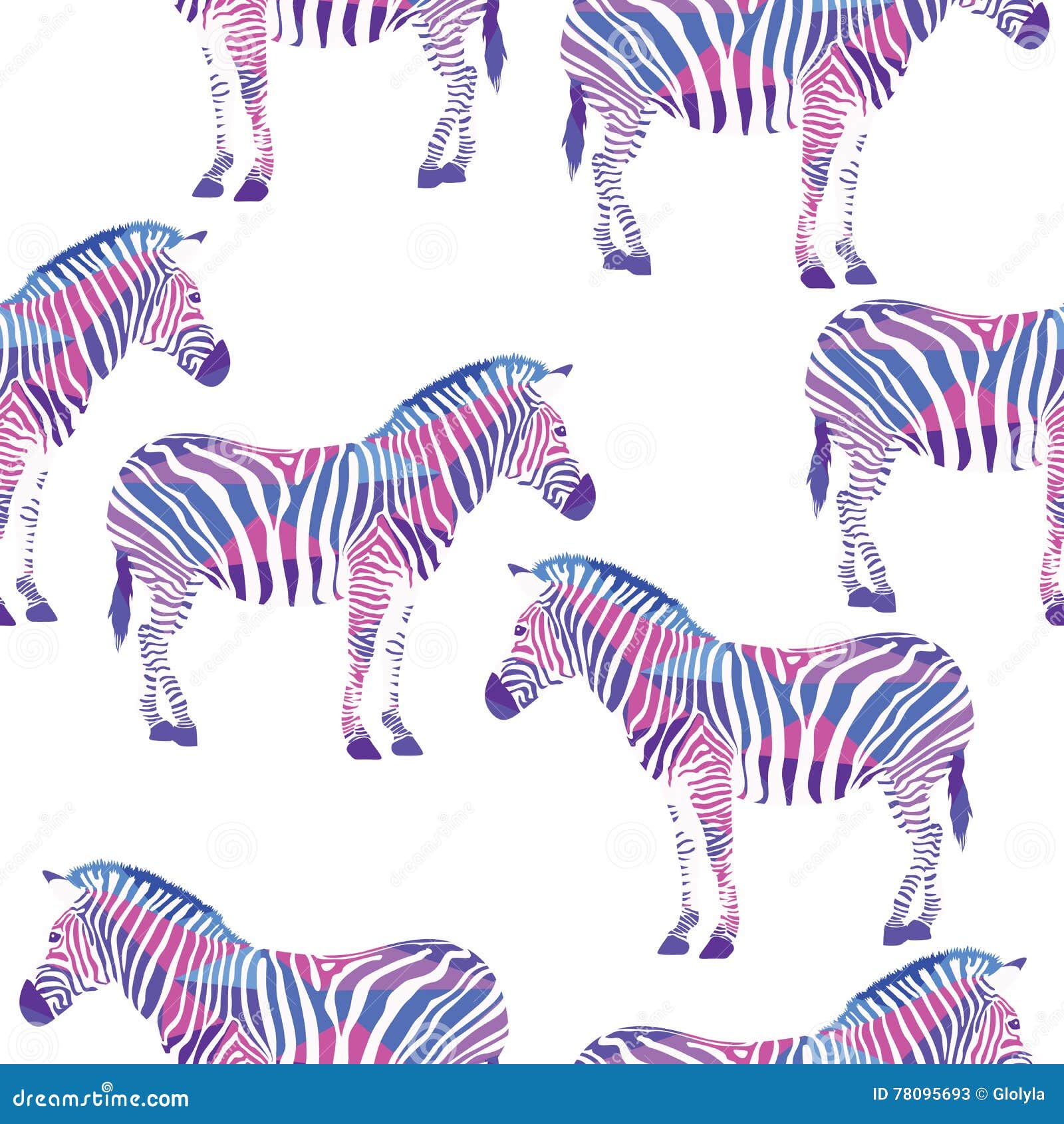 Multi Colors Geometric Zebra Stock Vector - Illustration of africa ...