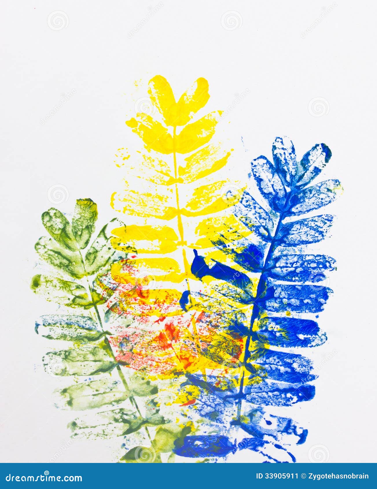 Multi Colors Leaves Shape Stamp. Stock Illustration - Illustration of ...