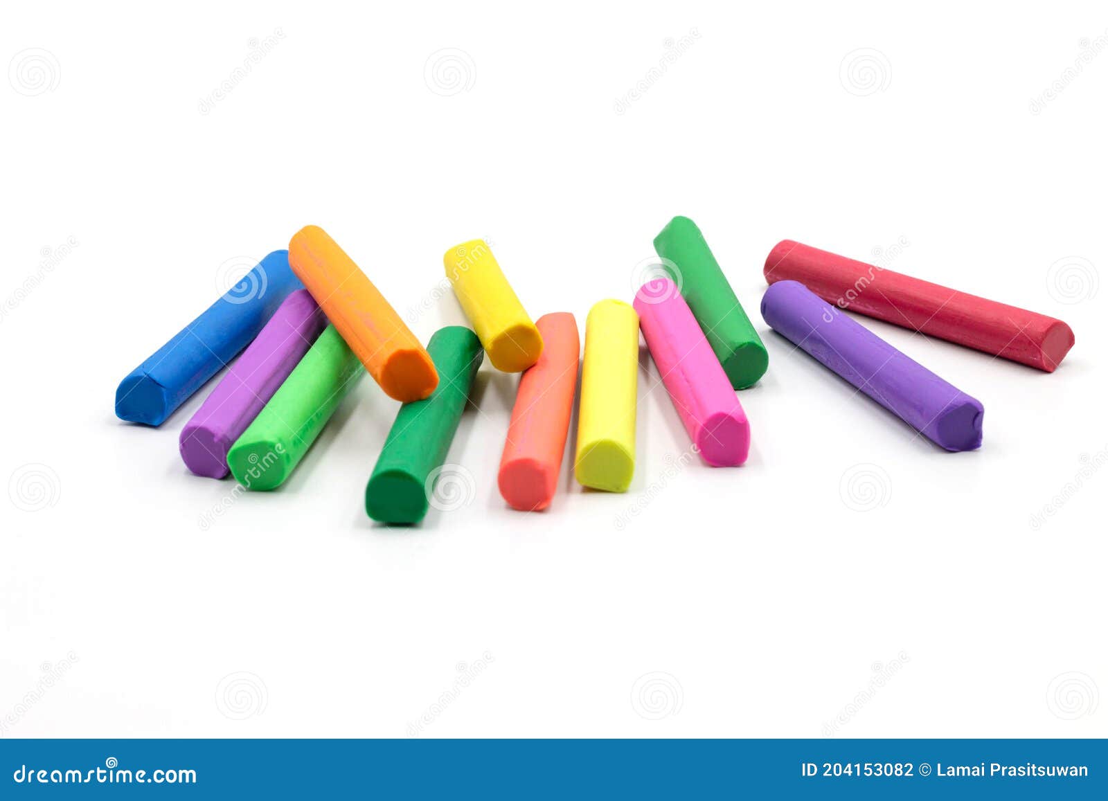 Multi Colors of Plasticine Sticks on White Background Stock Photo ...