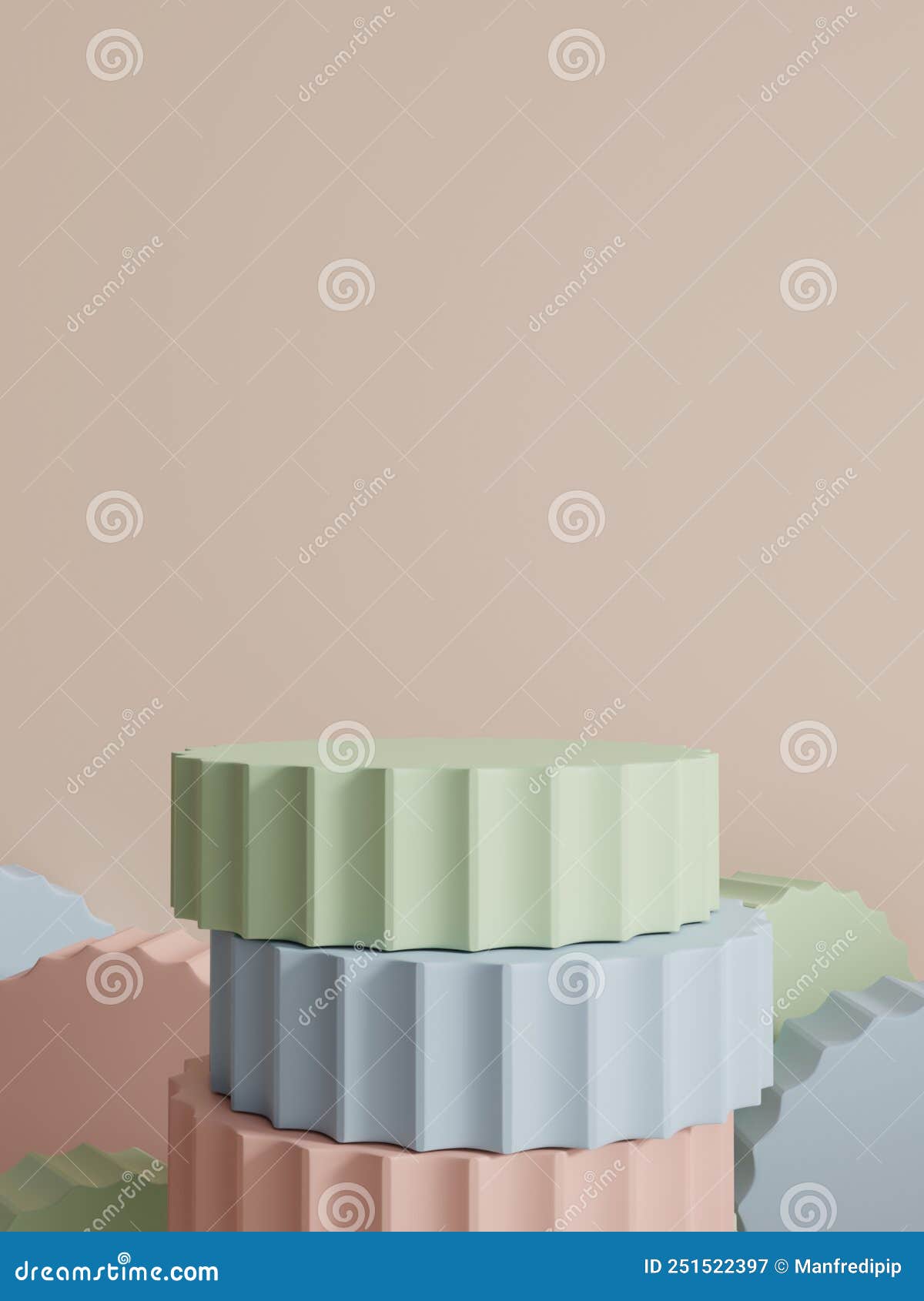 Multi Colors Studio Shot Product Display Background with Stacking ...