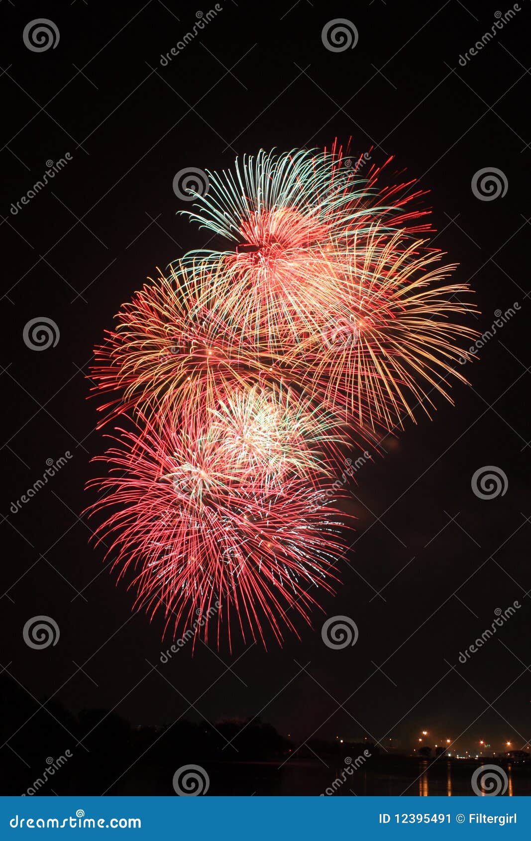 Multi colour fireworks stock image. Image of happiness - 12395491