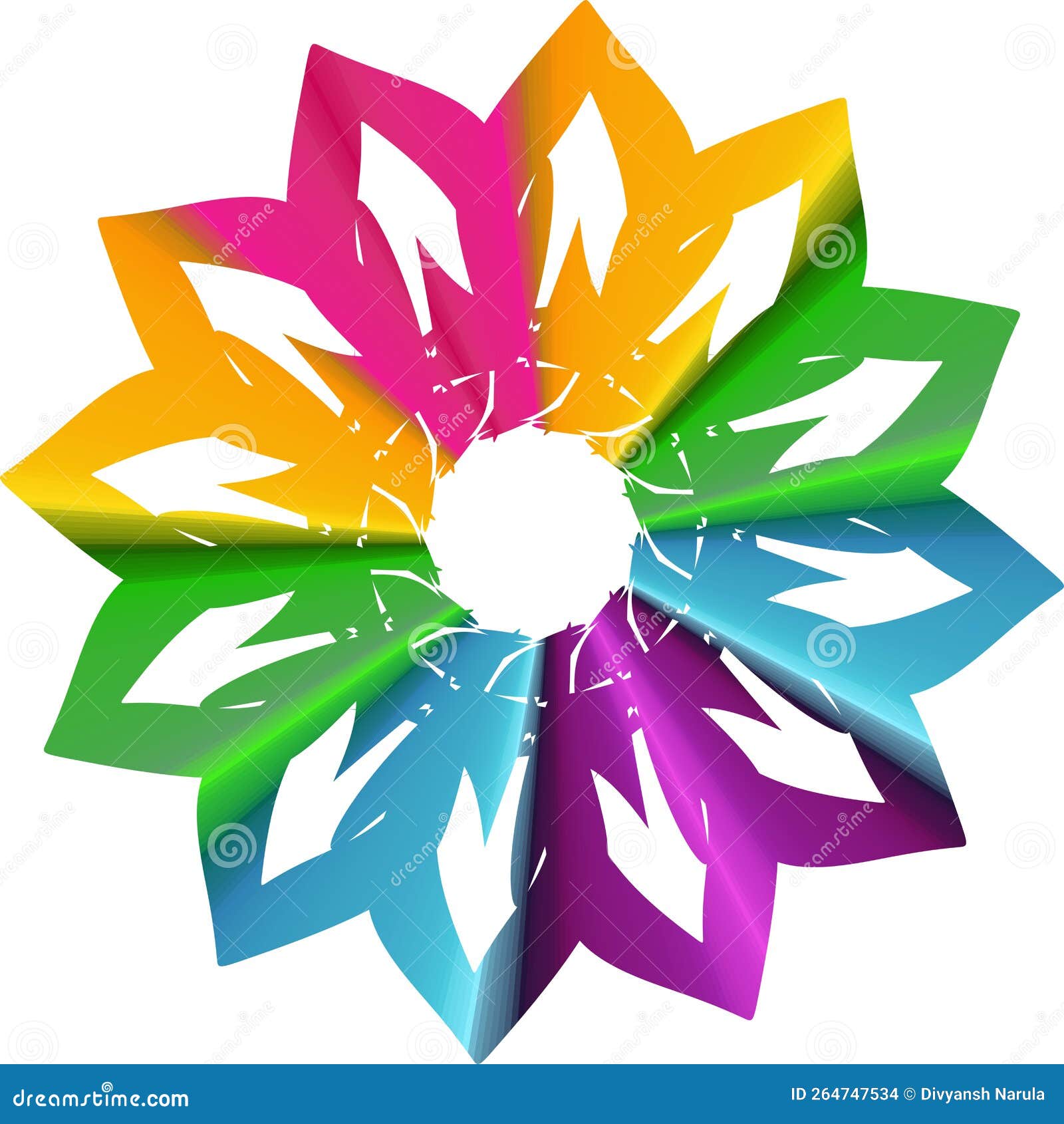 MULTI COLOUR FLOWER DESIGN LOGO Stock Illustration - Illustration of ...