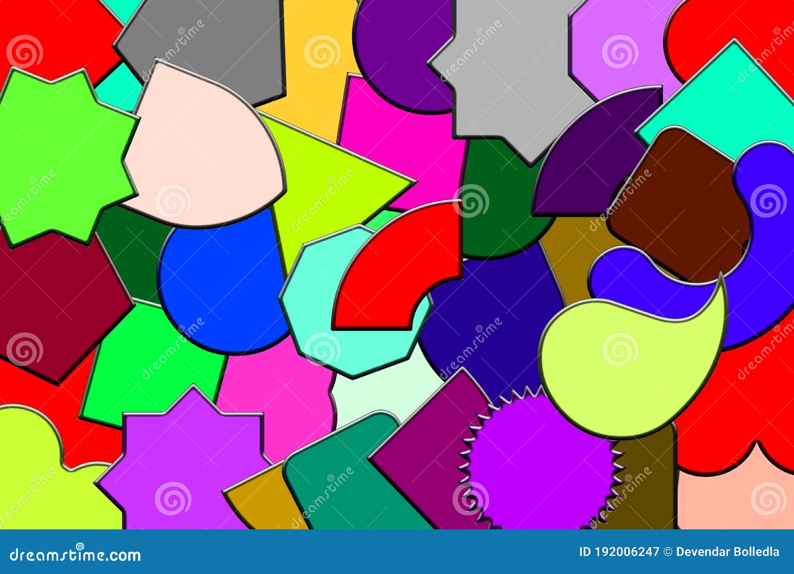 Multi Colour Geometric Shapes Beautiful Texture Stock Illustration ...
