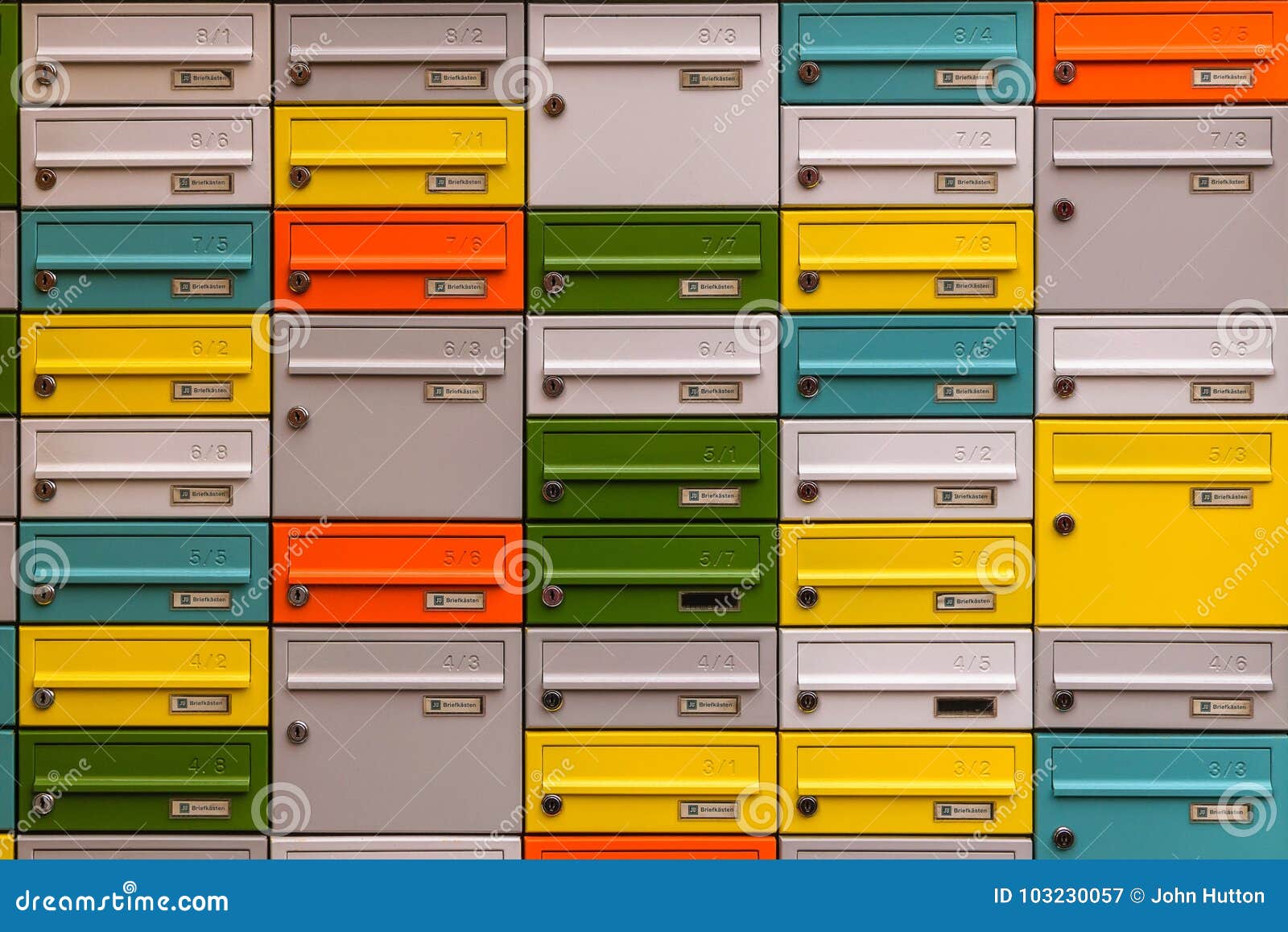 Lots of Colurful Post and Mail Boxes Stock Image - Image of ...