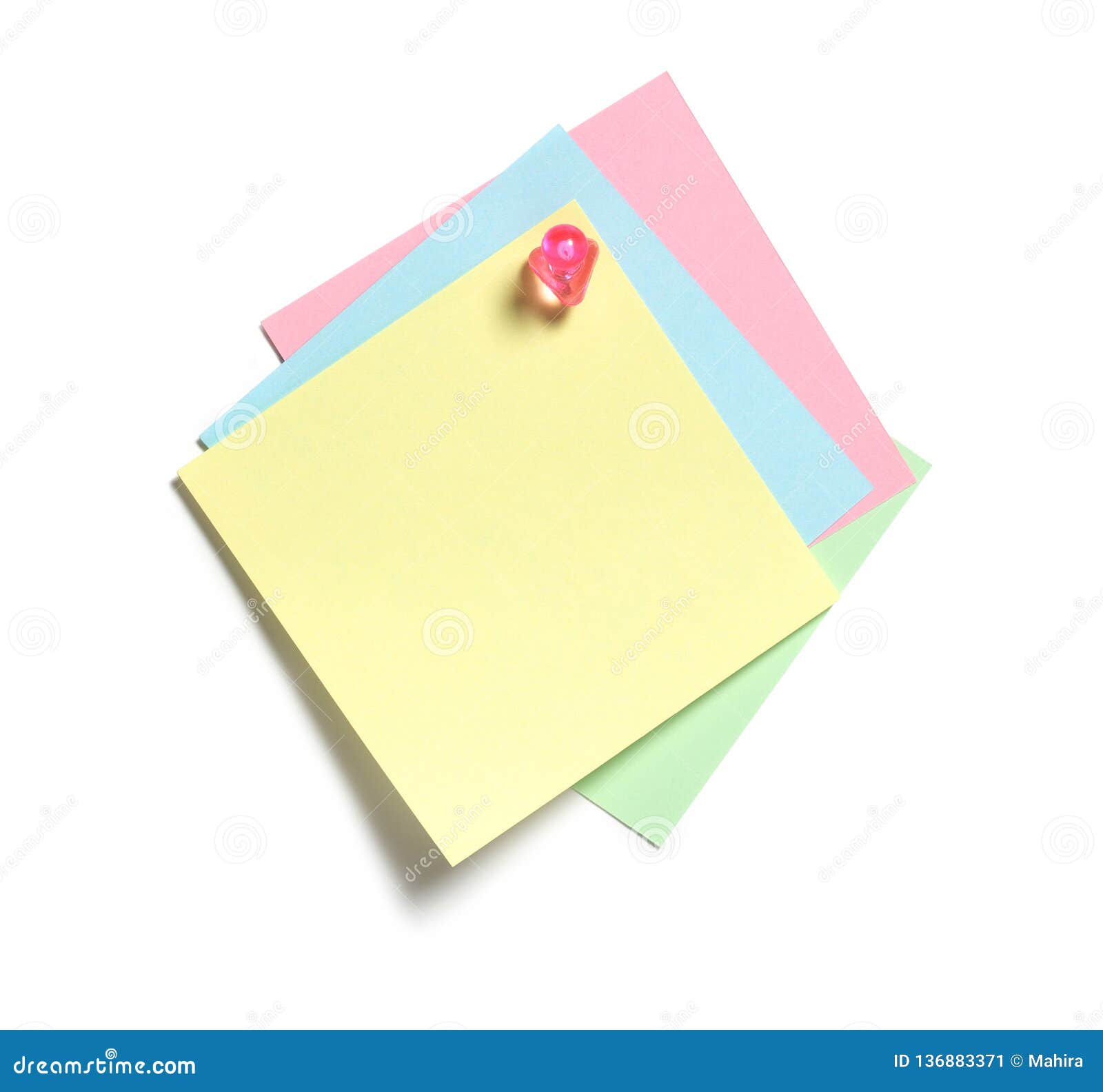 Multi Colour Note Paper on White Background Stock Image - Image of ...