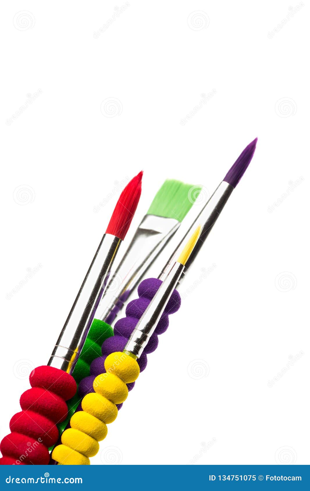 Multi Colour Paint Brush Kit Solated on White Background Stock Image ...