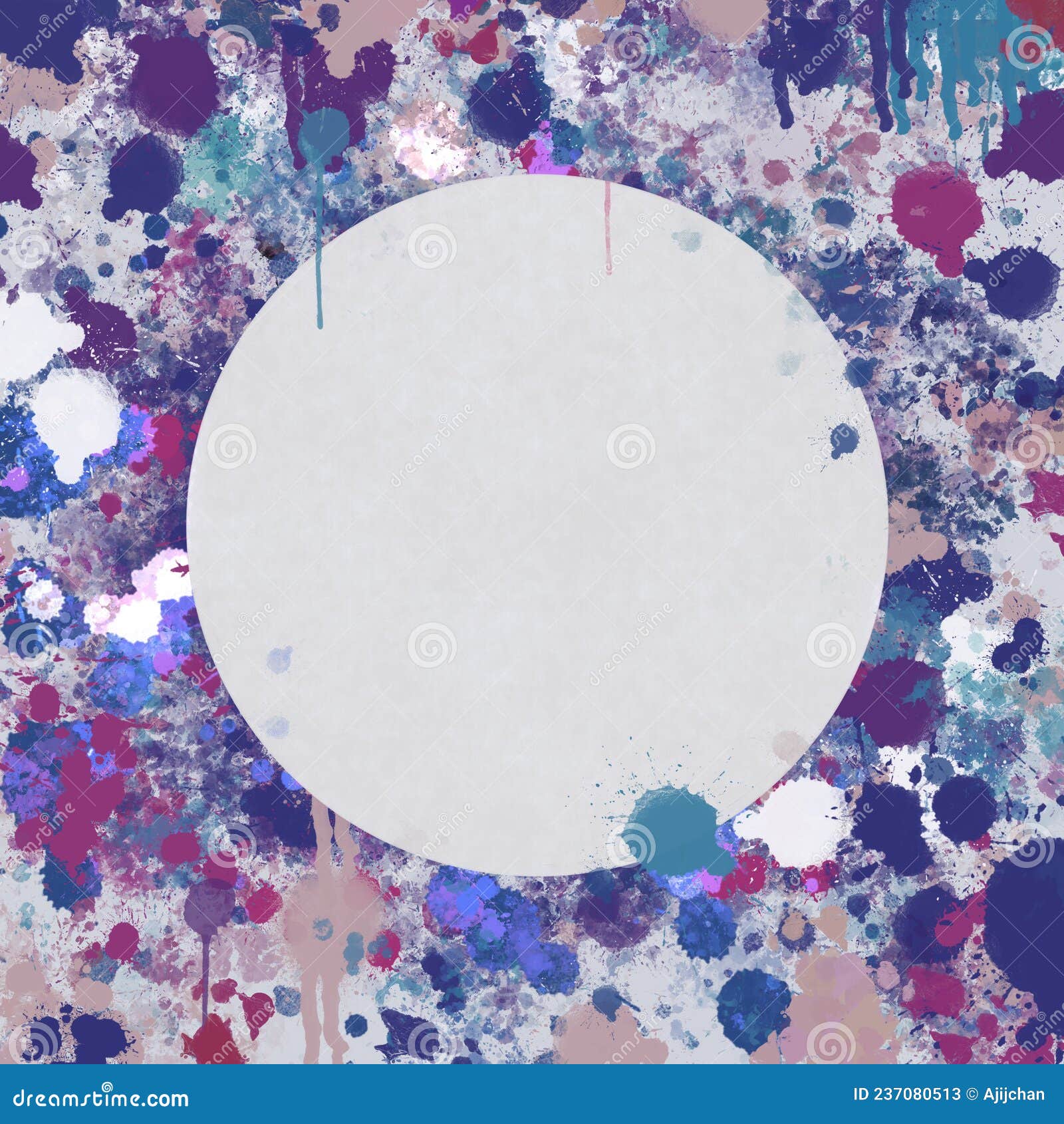 Multi Colour Paint Patches with Circle Shaped Copy Space Stock Image ...