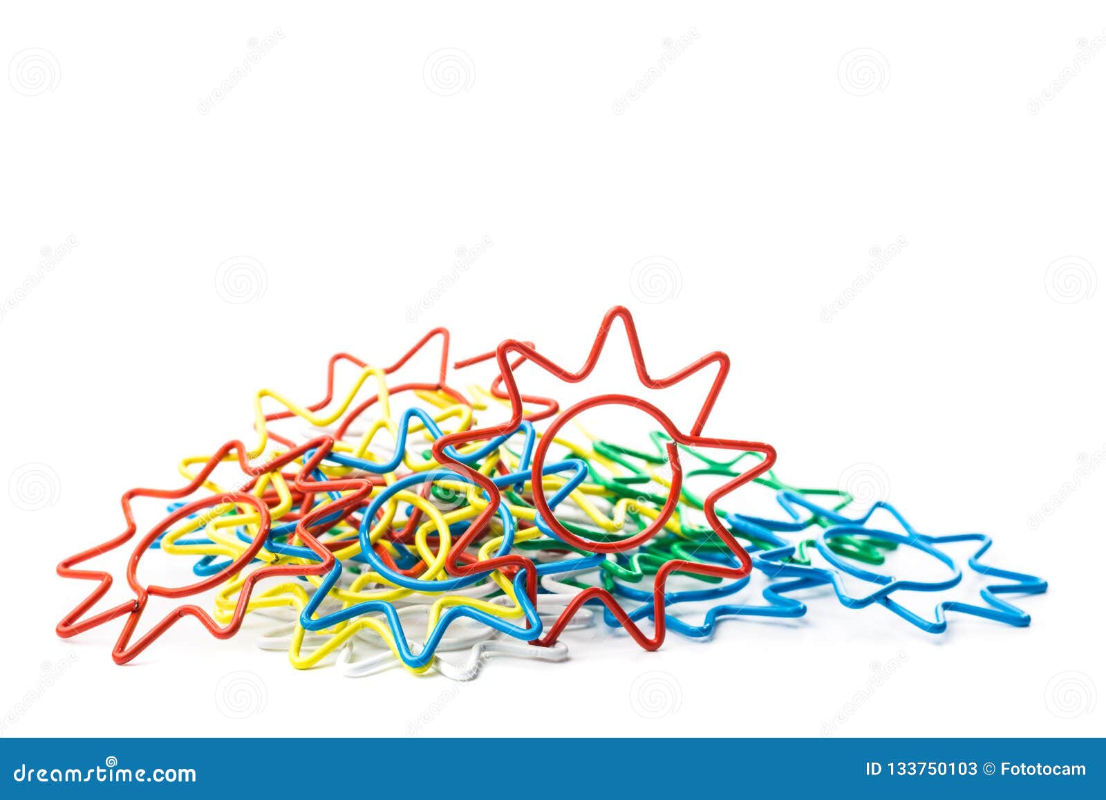 Multi Colour Paper Clips Isolated on White Background Stock Image ...