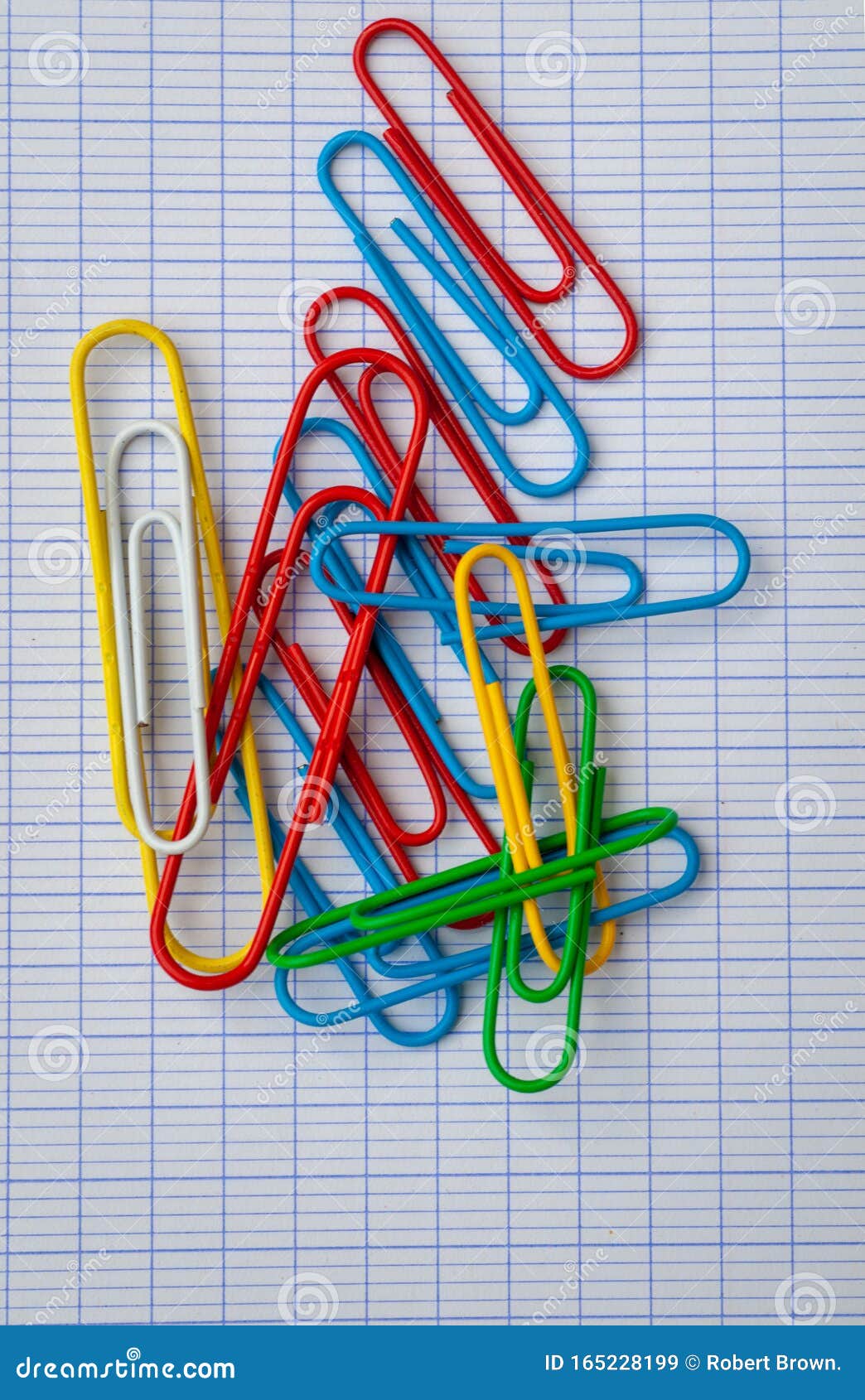Multi Colour Paper Clips on Note Pad Stock Image - Image of home ...