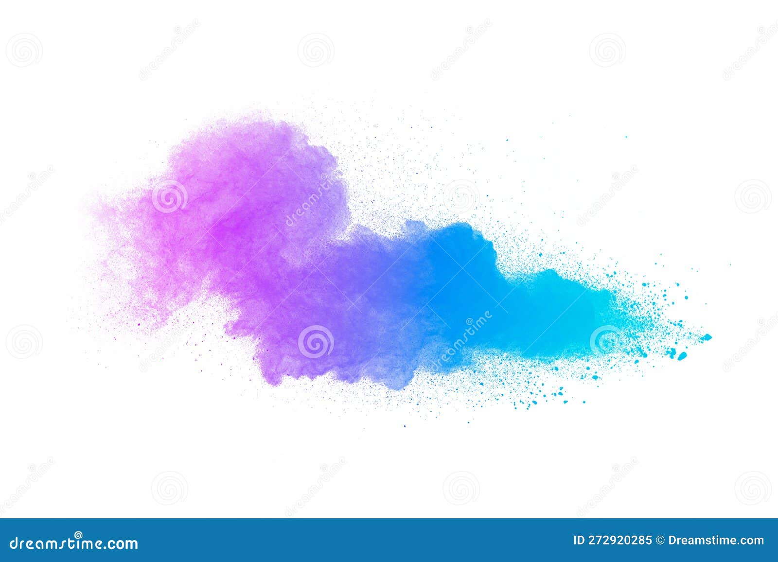 Multi Colour Powder Explosion on White Background. Launched Colourful ...
