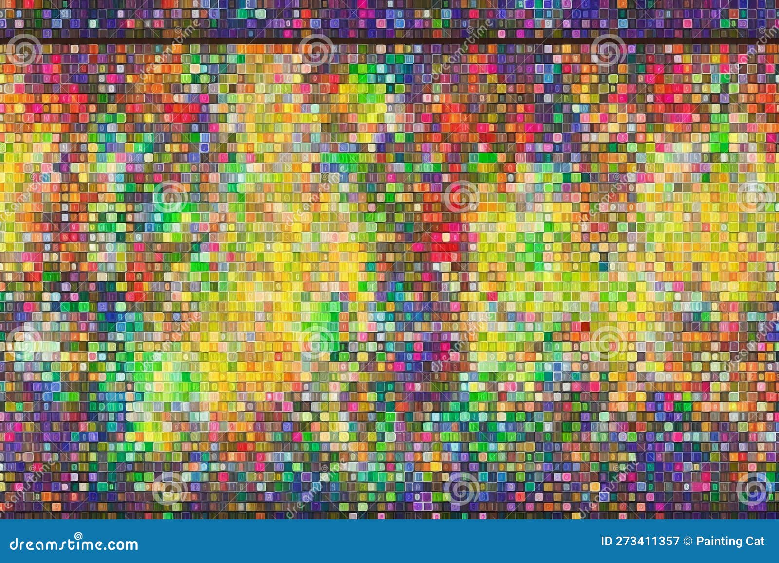 Multi Colour Small Pixel Squares Pattern, Abstract, Colors Stock ...